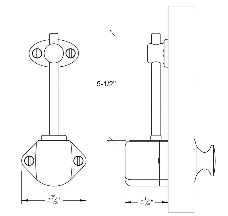 Lowe Hardware 6091 + 7004 Chrome 5-1/2" Push Button Drawer Latch ...
