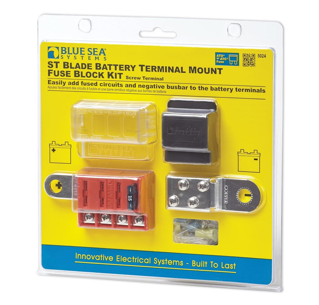 Blue Sea Systems 5024 Boat Marine ST Blade Battery Terminal Mount Fuse ...