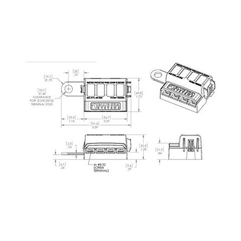 Blue Sea Systems 5024 Boat Marine ST Blade Battery Terminal Mount Fuse ...