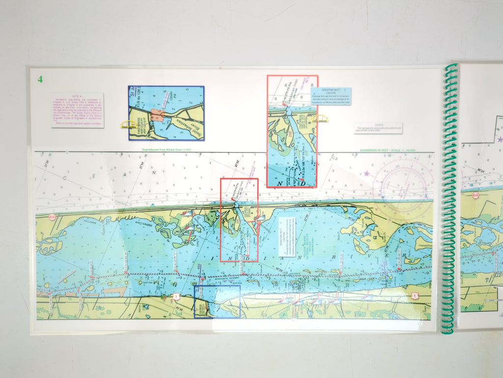 Waterproof Nautical Chart Kit Central / South Florida Palm Shores to J ...