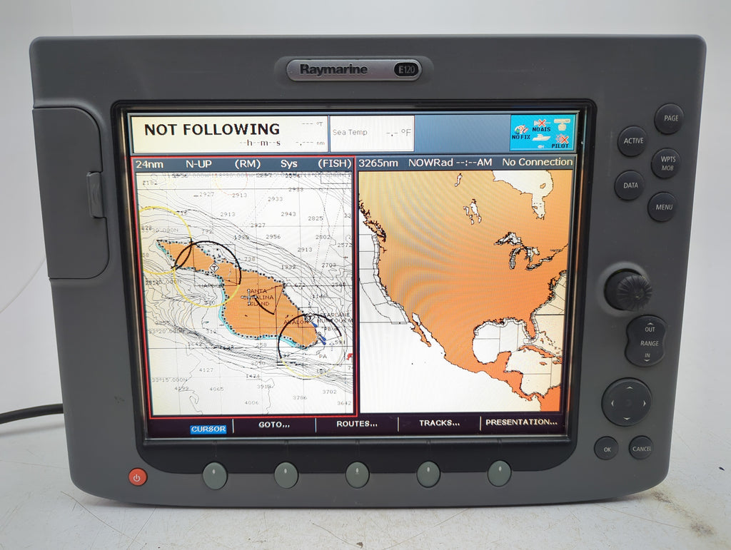 Raymarine E120 E02013 Color 12.1" FishFinder Radar GPS Chartplotter MF ...