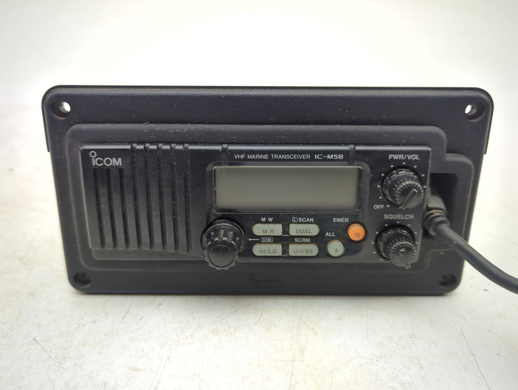 Icom IC-M58 Boat Marine Compact VHF Radio Transceiver with EM-78 Micro ...