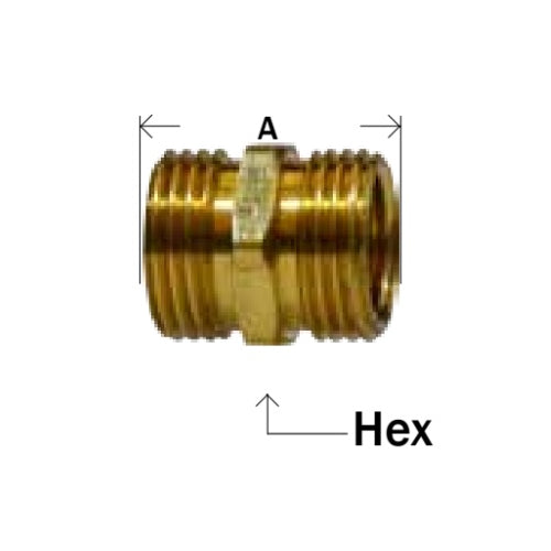 Midland Metal 30-098 30098 Brass 3/4” MGH X 3/4” MGH X 1/2" FIP Rigid ...