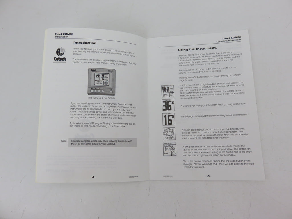 Cetrek C-net COMBI Marine Boat Yacht User’s Guide Manual – Second Wind ...