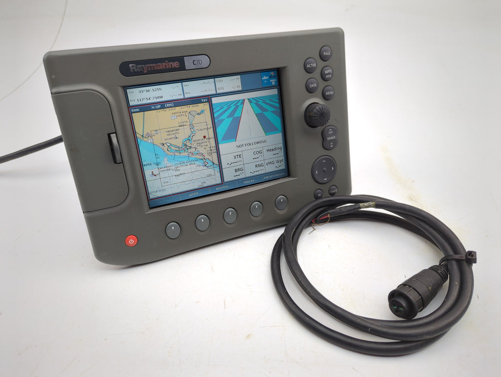 Raymarine C70 E02018 GPS Fishfinder Radar Chartplotter LCD MFD Display ...
