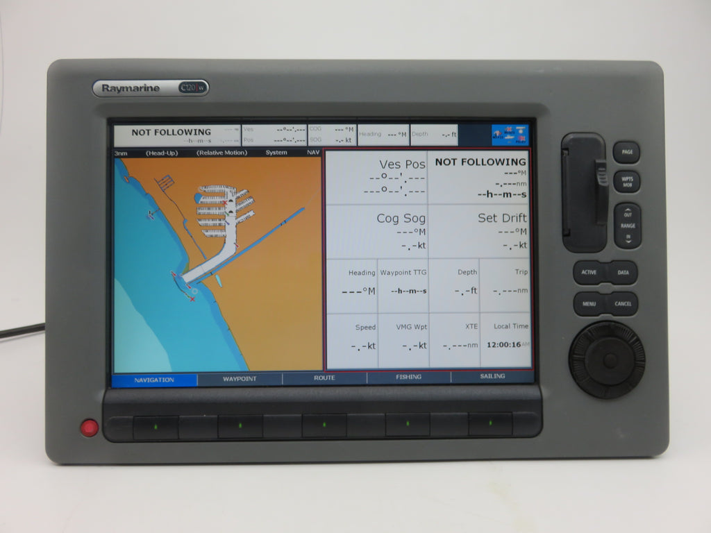 Raymarine C120W E62113 Touchscreen 12" FishFinder Radar GPS Chartplott ...
