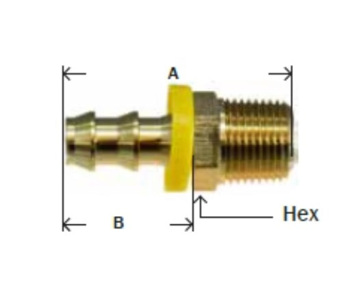 Midland Metal 30-213 30213 Brass 5/16” POHB X 1/4” MIP Male Adapter Fi ...