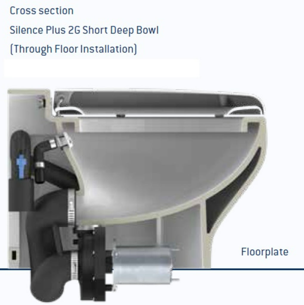 Thetford 98235 Tecma Flexi Line Silence Plus 2G Short 24V "Big Bowl" W ...