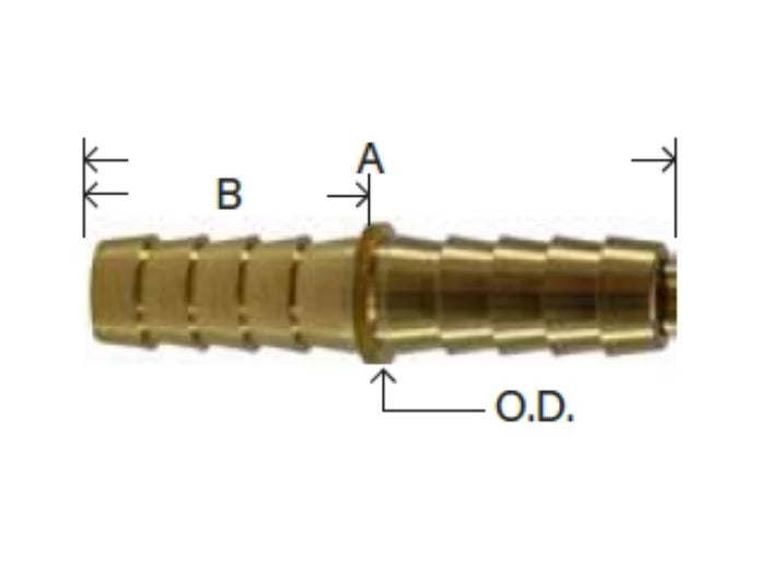 Midland Metal 32-096 32096 Brass 1/2" Mender Splicer Hose Barb Fitting ...