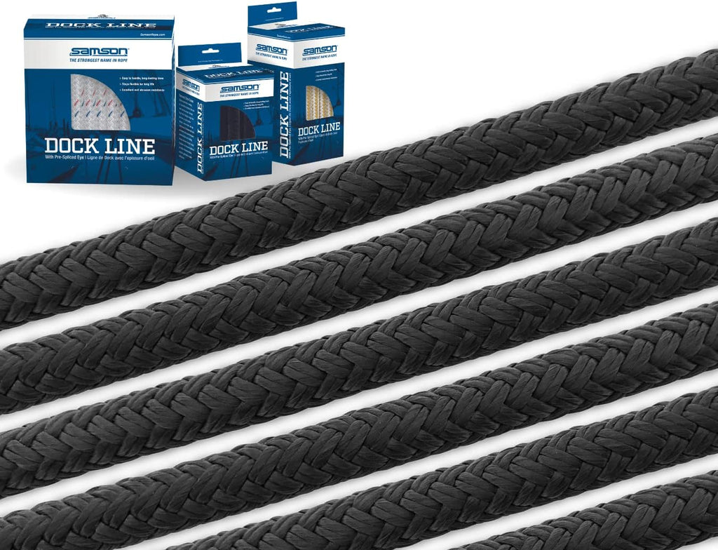 Samson Rope 604032203061 Harbormaster Black Nylon 1/2" X 30’ Premium D ...