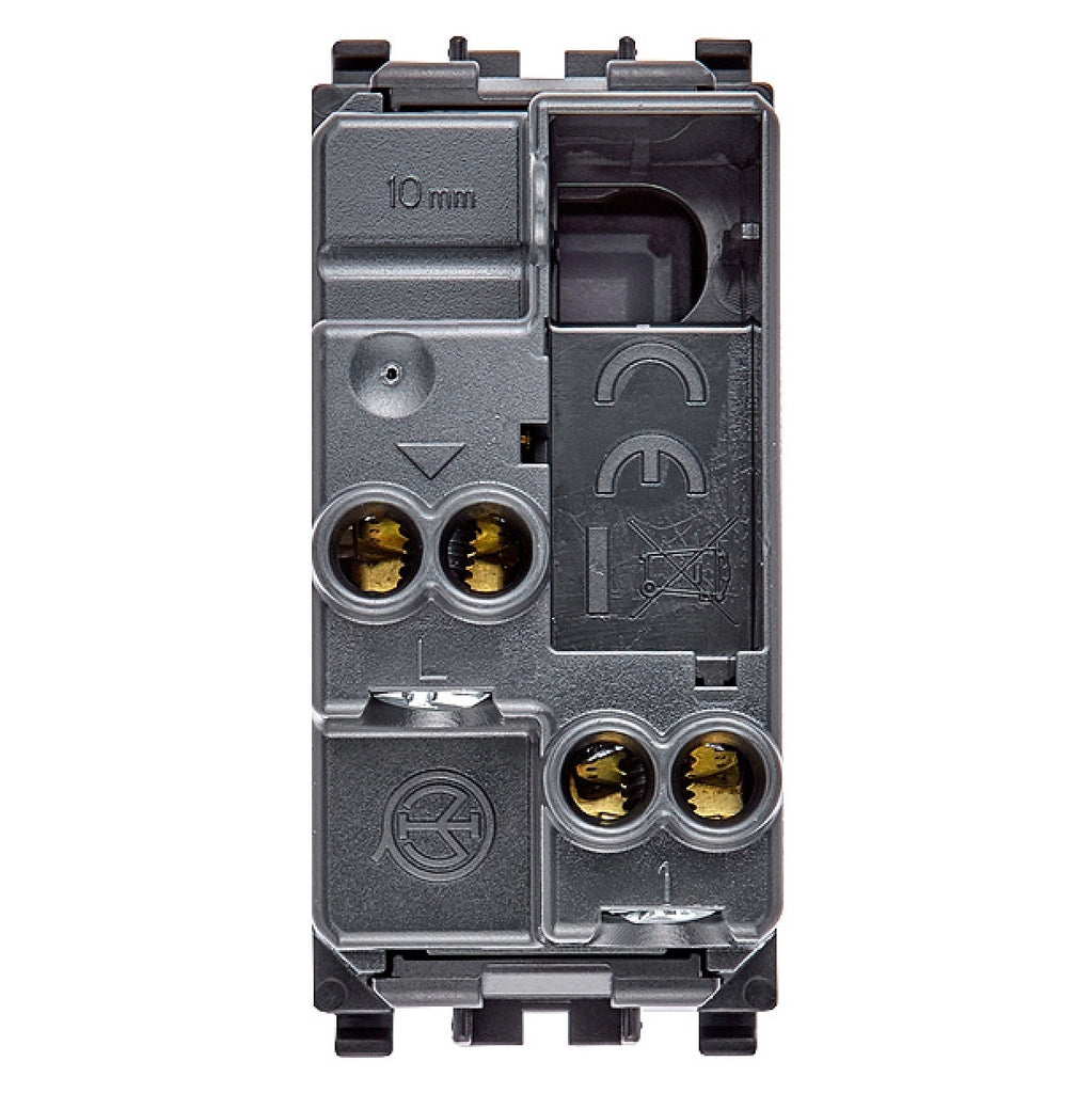 Vimar 20008.N Eikon Next 1P NO 10A Matte Silver 250V 1-Pole Single Pus ...